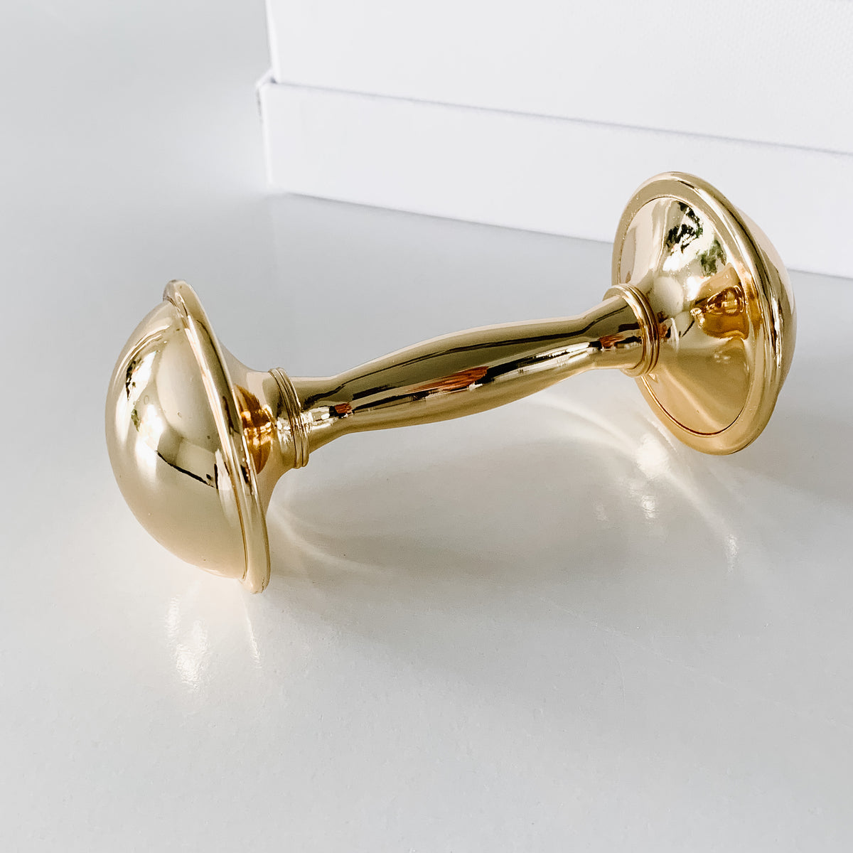 Gold Plated Baby Rattle - Baptism and Christening Candles – FOR THE MOMENT